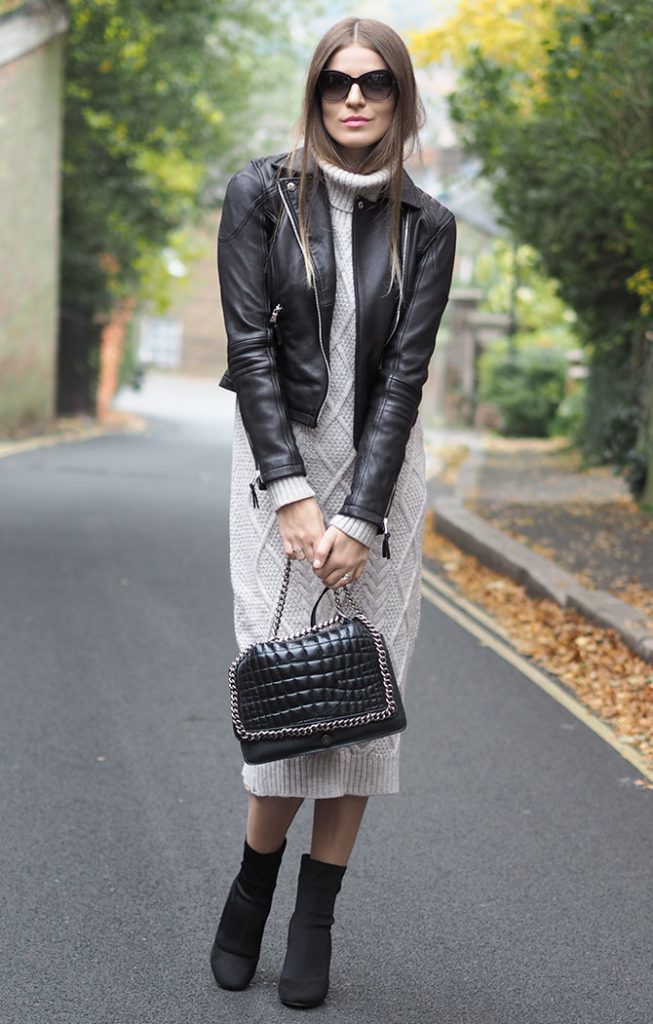 Knitted Dress Outfit - Fashion Addicted